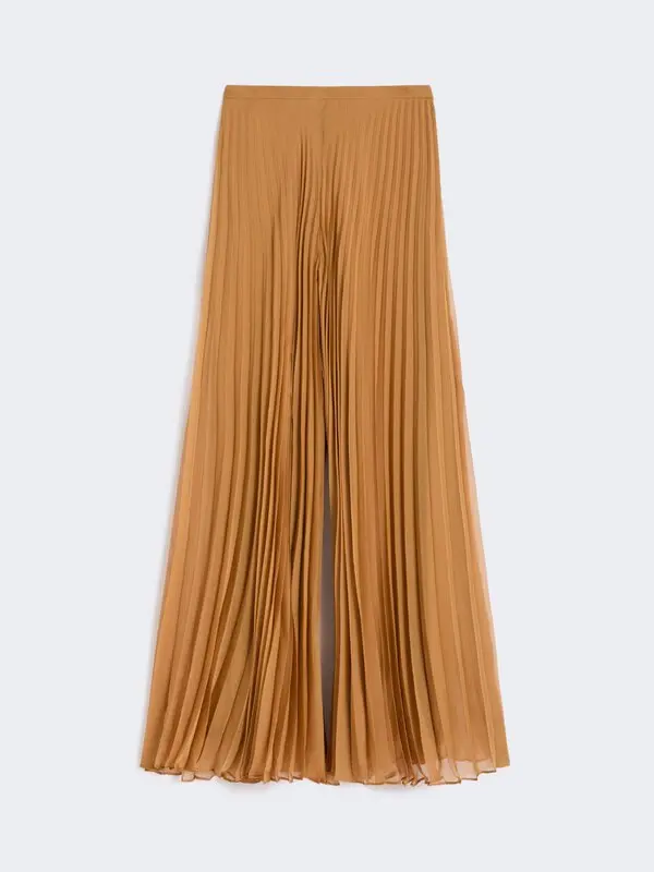 Max Mara Plissé-pleated Chiffon Trousers