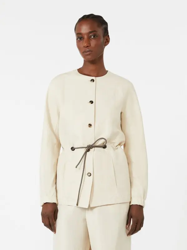 Max Mara Linen And Silk Twill Jacket