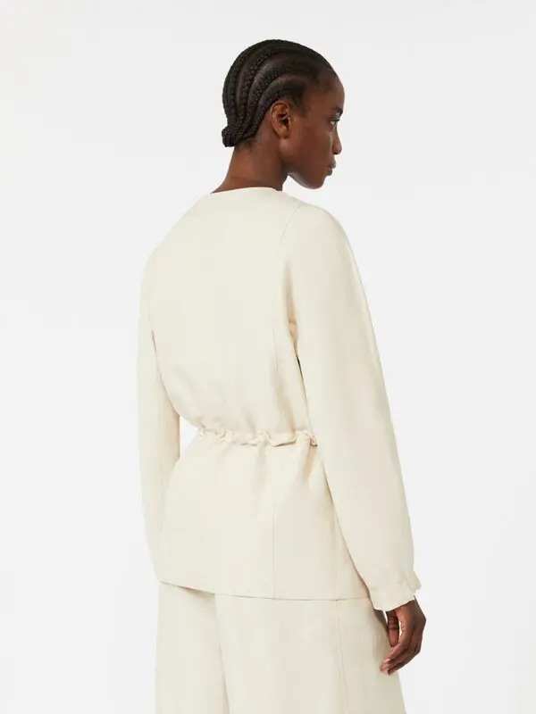 Max Mara Linen And Silk Twill Jacket