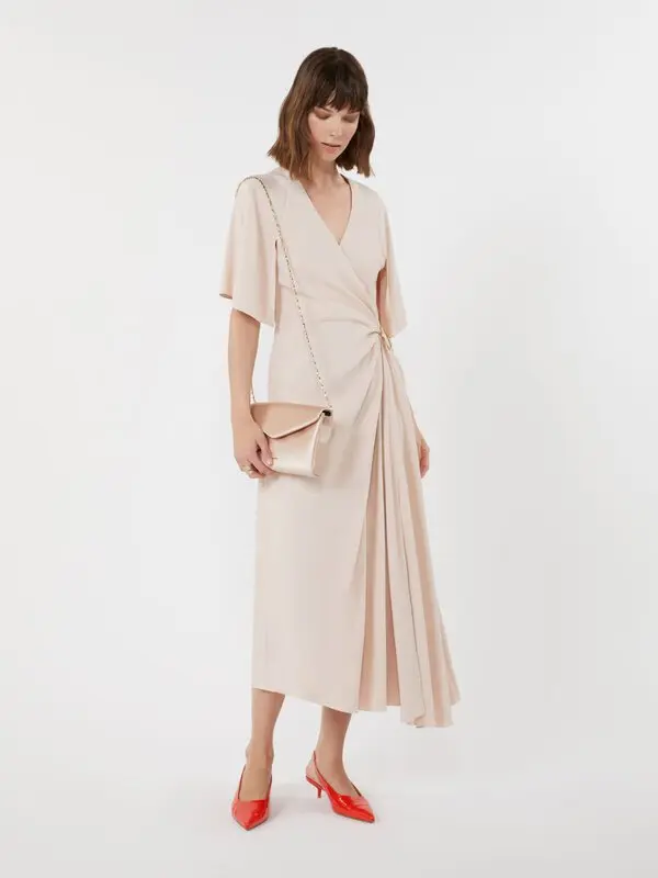 Max Mara Viscose Envers Satin Midi Dress