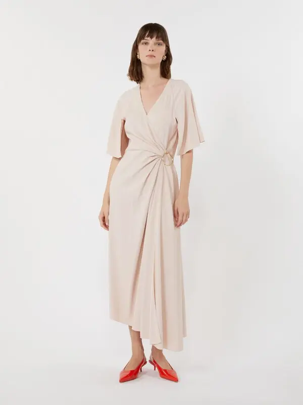 Max Mara Viscose Envers Satin Midi Dress
