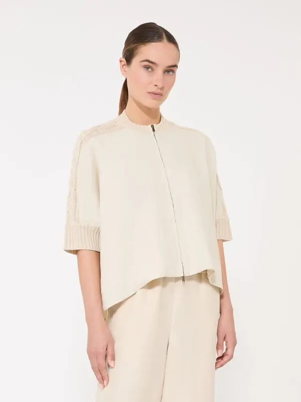 Max Mara Linen Yarn Bomber Cardigan