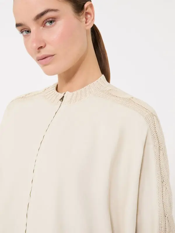 Max Mara Linen Yarn Bomber Cardigan