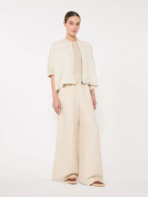 Max Mara Linen Yarn Bomber Cardigan