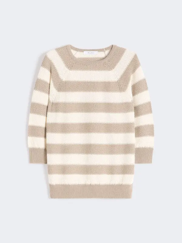 Max Mara Pure Cotton Moss-knit Sweater - Optical White