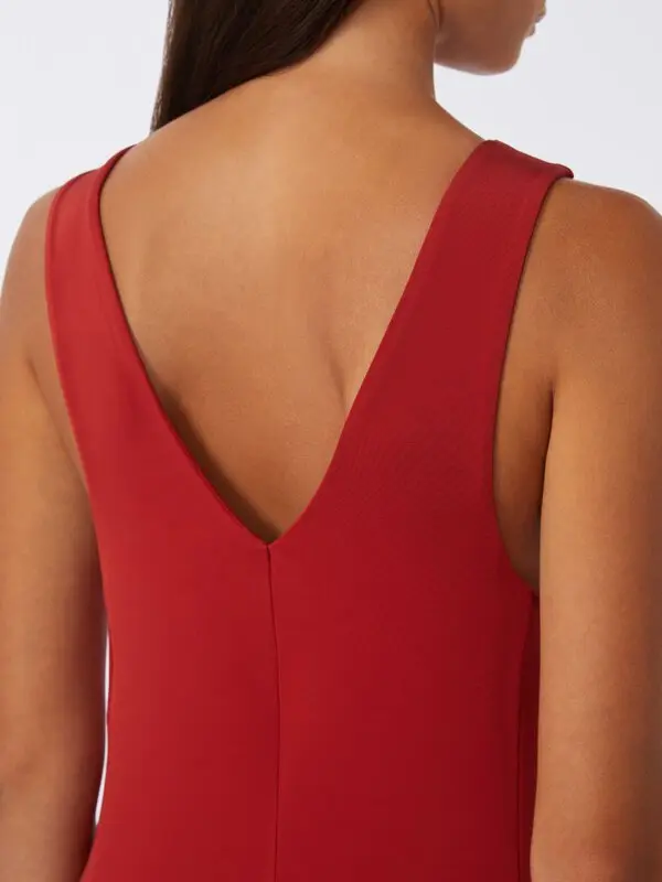 Max Mara Viscose Jersey Fit-and-flare Dress - Red