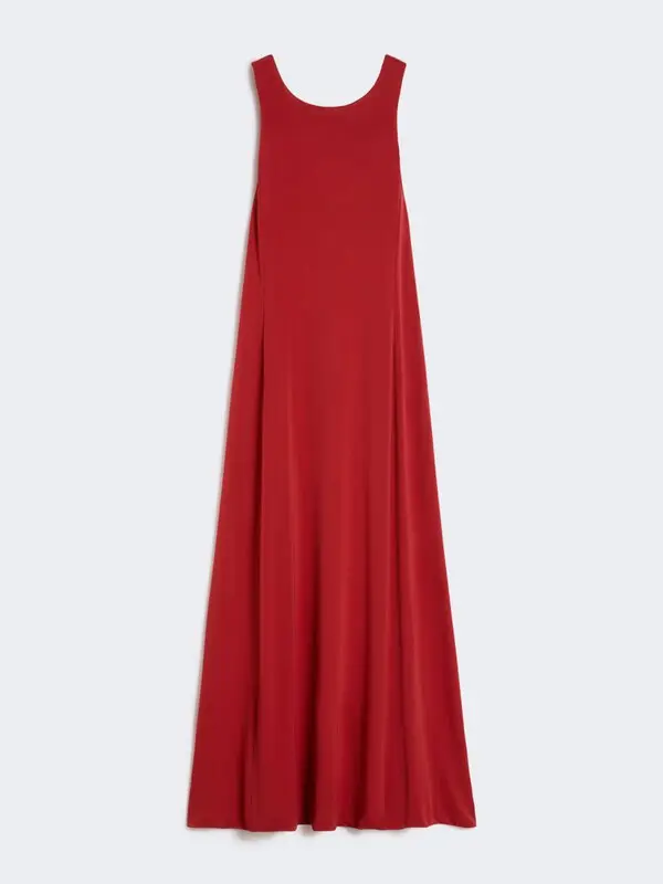 Max Mara Viscose Jersey Fit-and-flare Dress - Red
