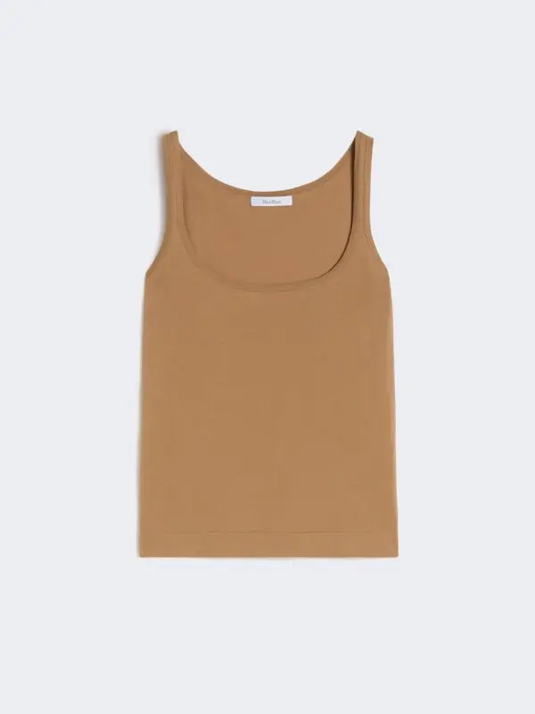 Max Mara Cotton Yarn Sleeveless Jumper - Desert