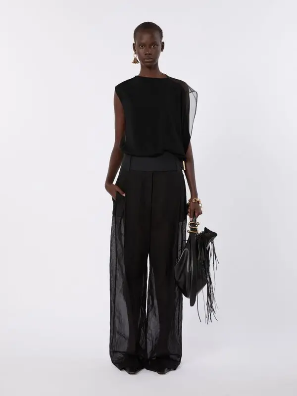 Max Mara Stretch Viscose Asymmetrical Top
