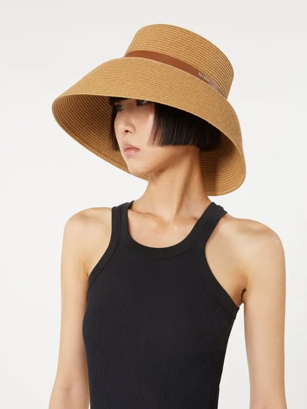 Max Mara Wide Brim Lampshade Hat - Beige