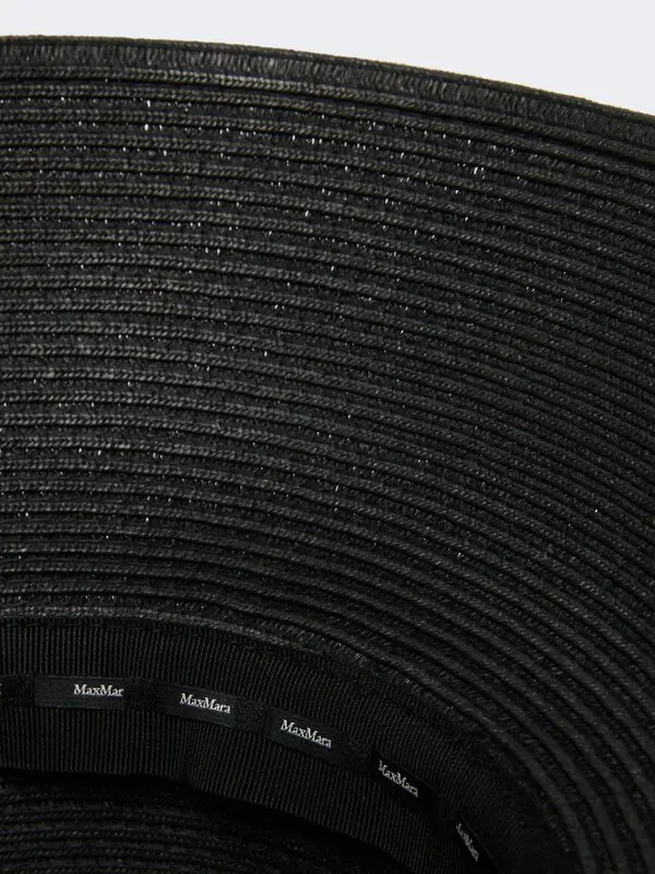 Max Mara Lampshade Paper Yarn Hat - Black
