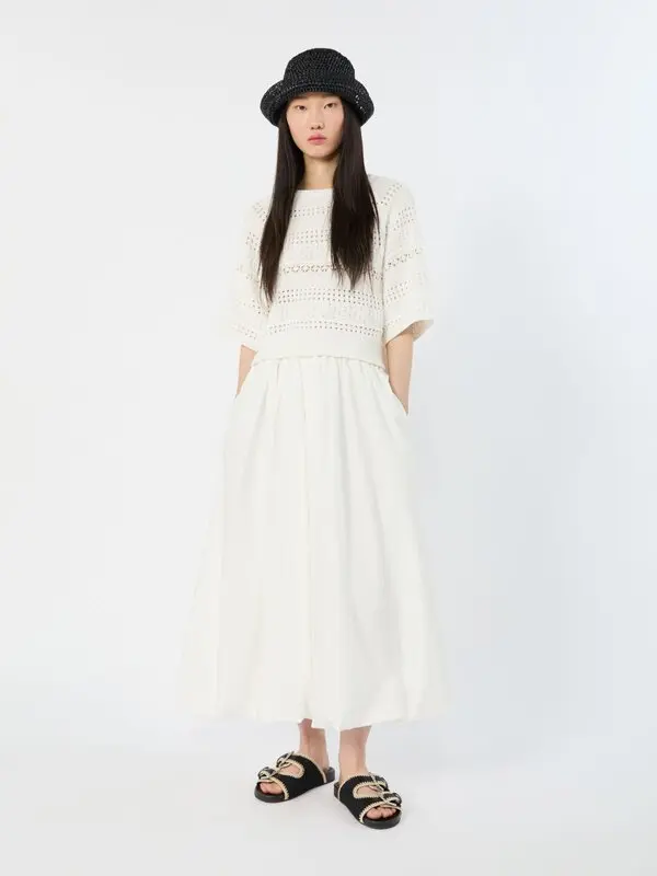 Max Mara Cotton Balloon Skirt - Ivory
