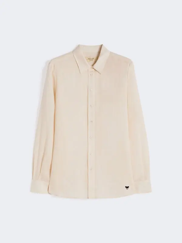 Max Mara Linen Button-down Shirt - Ecru