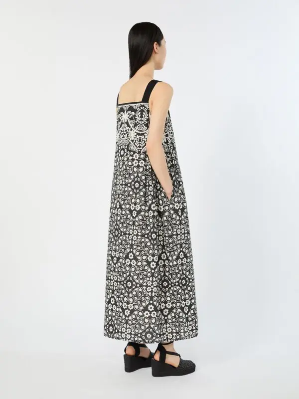 Max Mara Printed Cotton Voile Maxi Dress