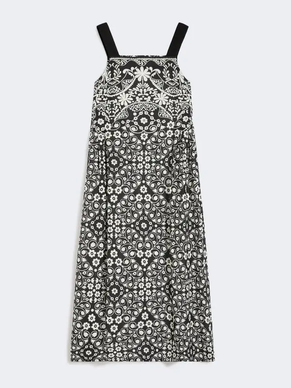 Max Mara Printed Cotton Voile Maxi Dress