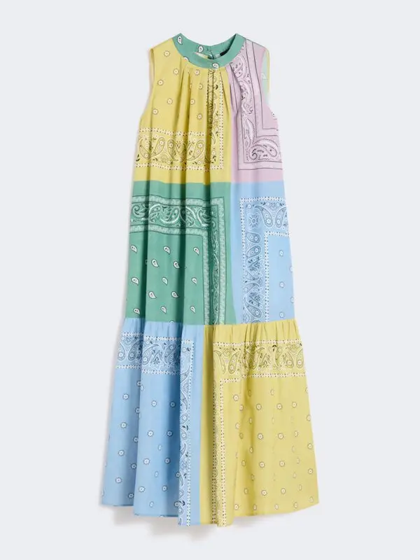 Max Mara Printed Cotton Poplin Long Dress