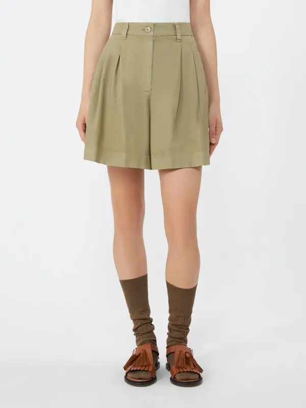 Max Mara Cotton Panama Bermuda Shorts