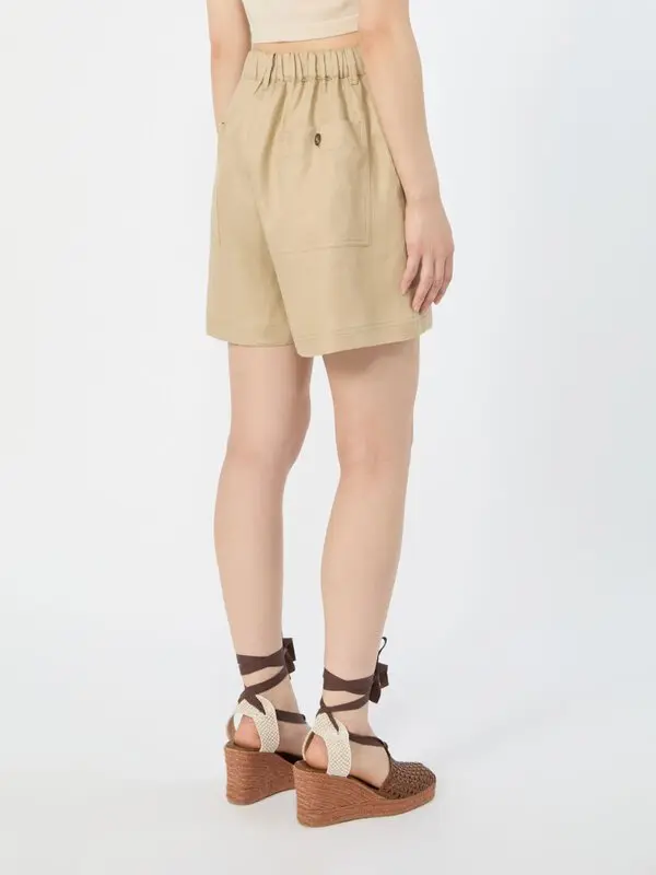 Max Mara Pure Linen Bermuda Shorts