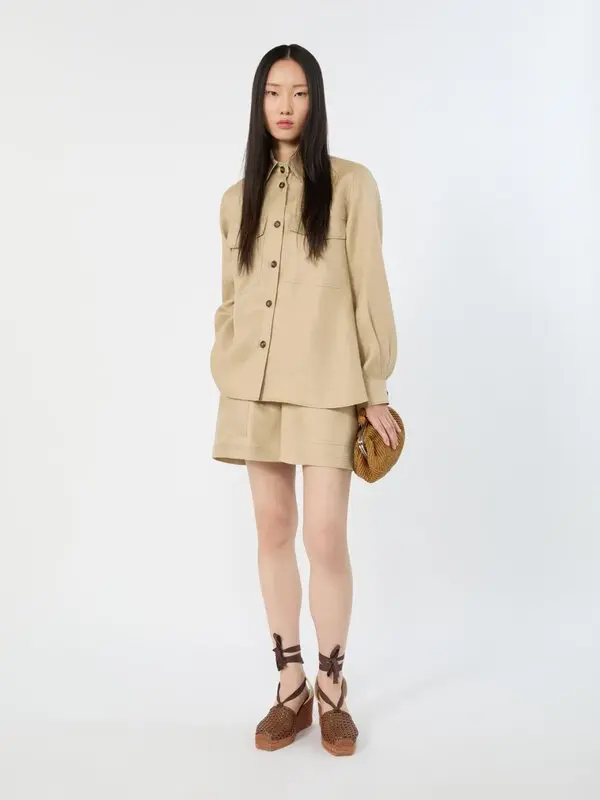 Max Mara Pure Linen Bermuda Shorts