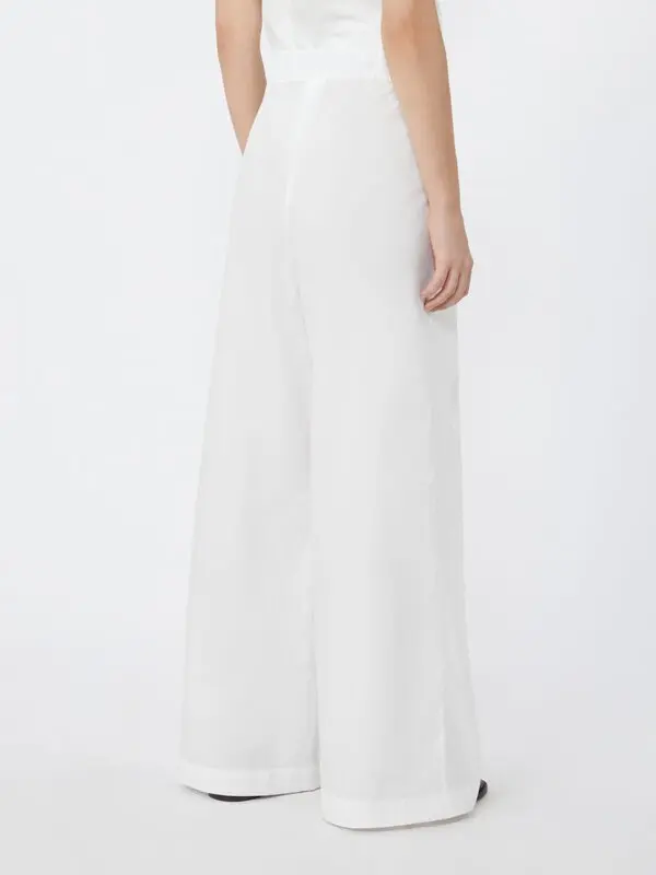 Max Mara Wide-leg Cotton Poplin Trousers
