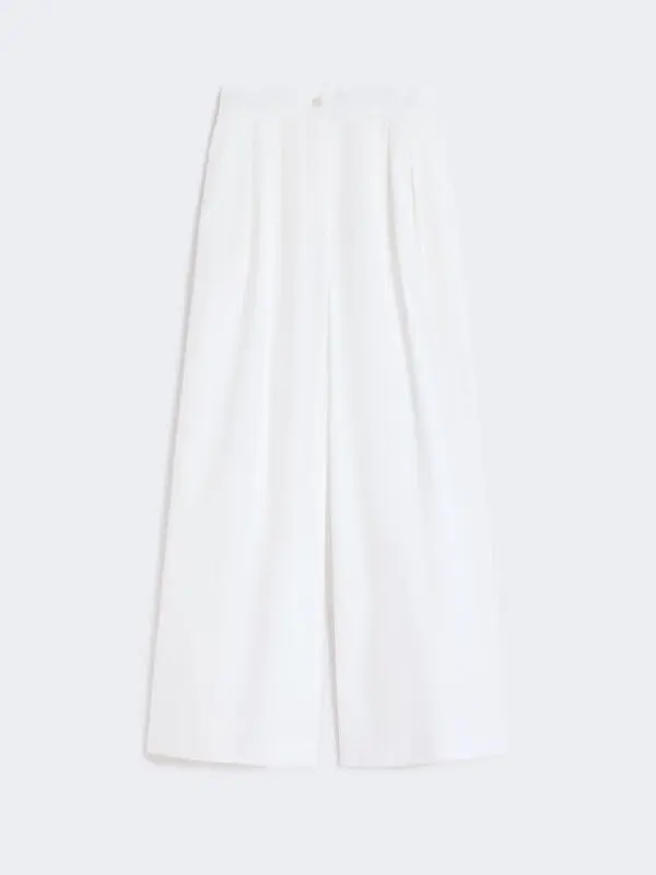 Max Mara Wide-leg Cotton Poplin Trousers