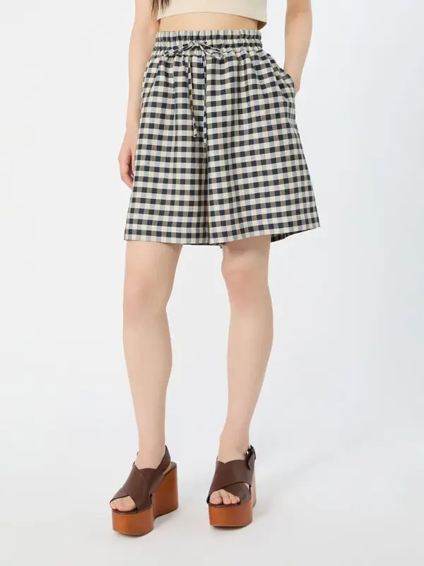 Max Mara Vichy Checked Bermuda Shorts