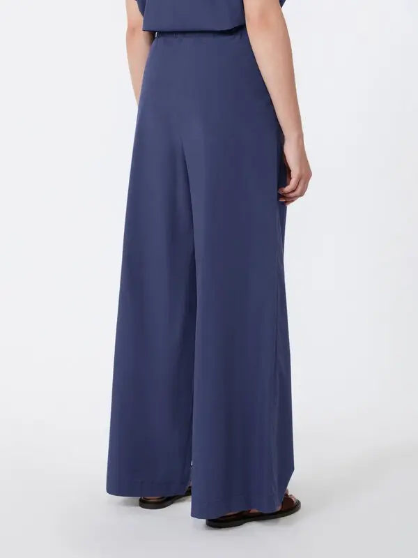 Max Mara Wide-leg Cotton Poplin Trousers