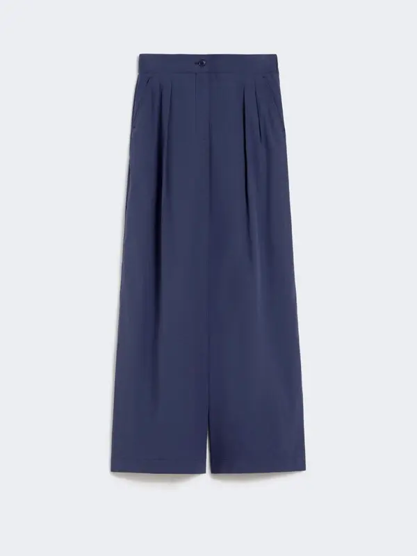 Max Mara Wide-leg Cotton Poplin Trousers
