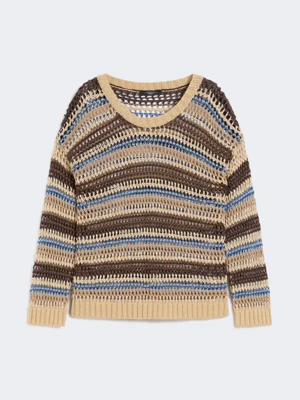 Max Mara Linen And Cotton Yarn Jumper - Brown