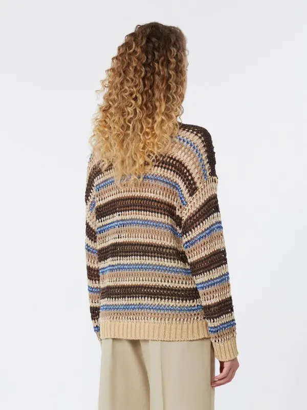 Max Mara Linen And Cotton Yarn Jumper - Brown