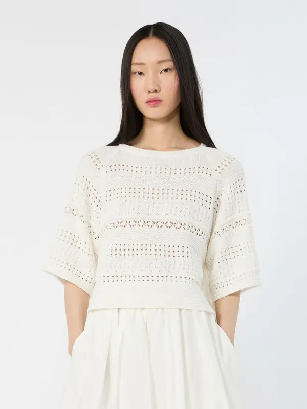 Max Mara Crochet Cotton Sweater