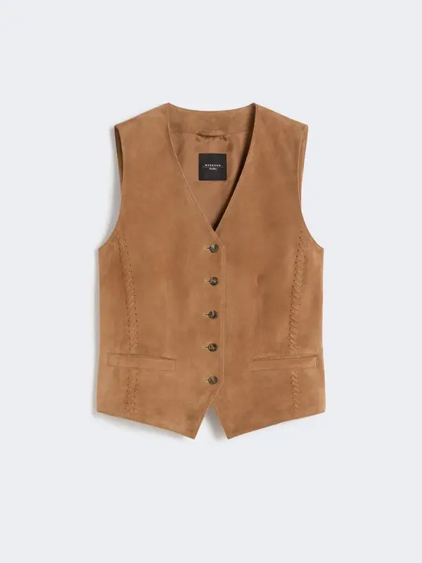 Max Mara Suede Waistcoat