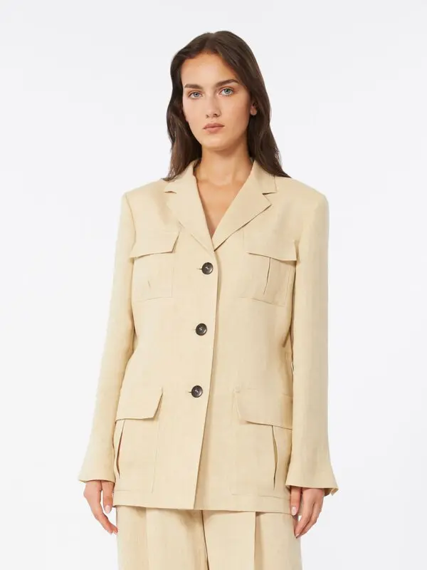 Max Mara Linen Twill Saharan Jacket