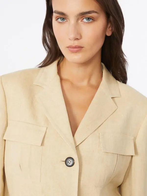 Max Mara Linen Twill Saharan Jacket