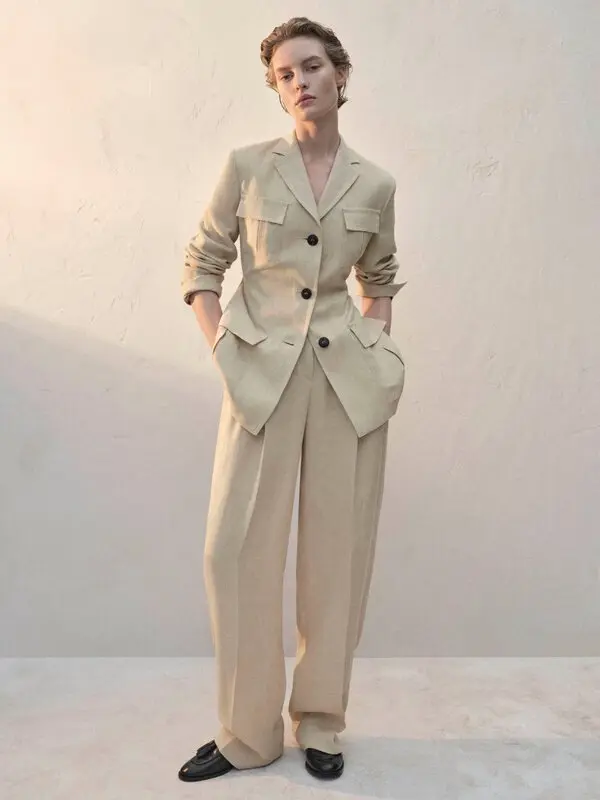 Max Mara Linen Twill Saharan Jacket