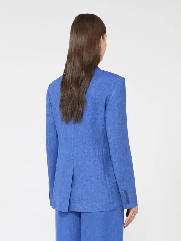 Max Mara Linen Twill Blazer - Navy