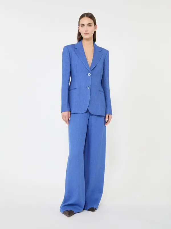 Max Mara Linen Twill Blazer - Navy