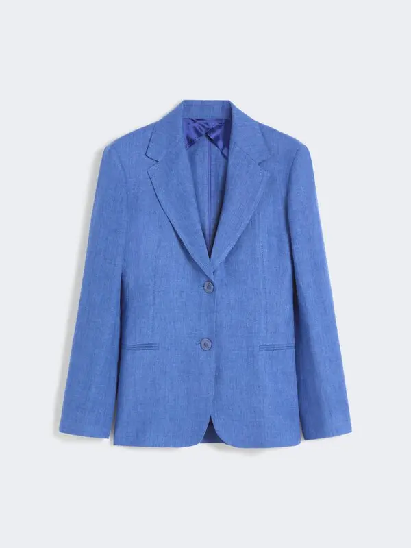 Max Mara Linen Twill Blazer - Navy