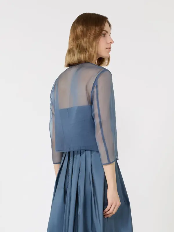 Max Mara Silk Organza Cropped Jacket