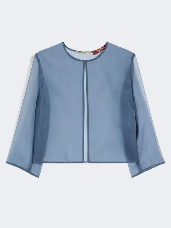 Max Mara Silk Organza Cropped Jacket