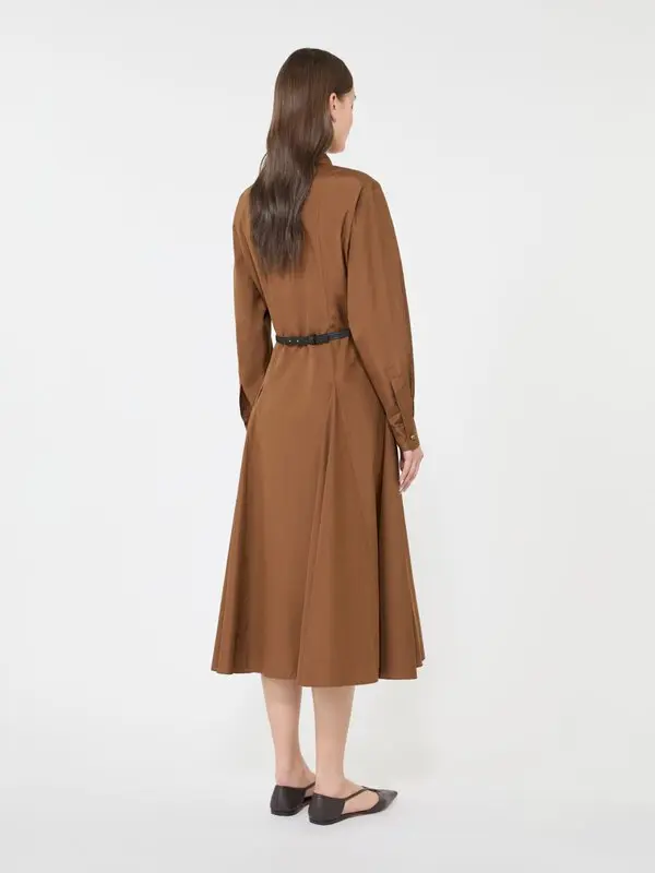 Max Mara Long Poplin Shirt Dress - Clay