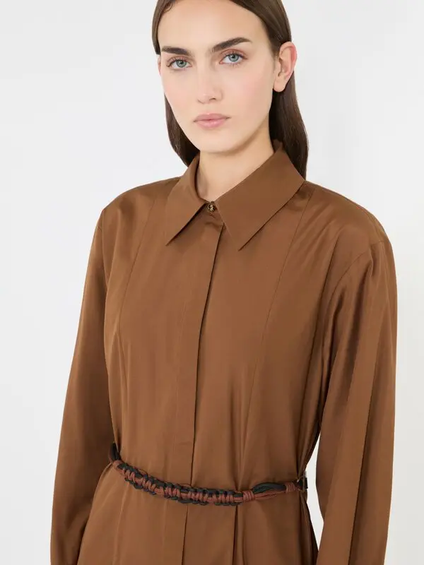 Max Mara Long Poplin Shirt Dress - Clay