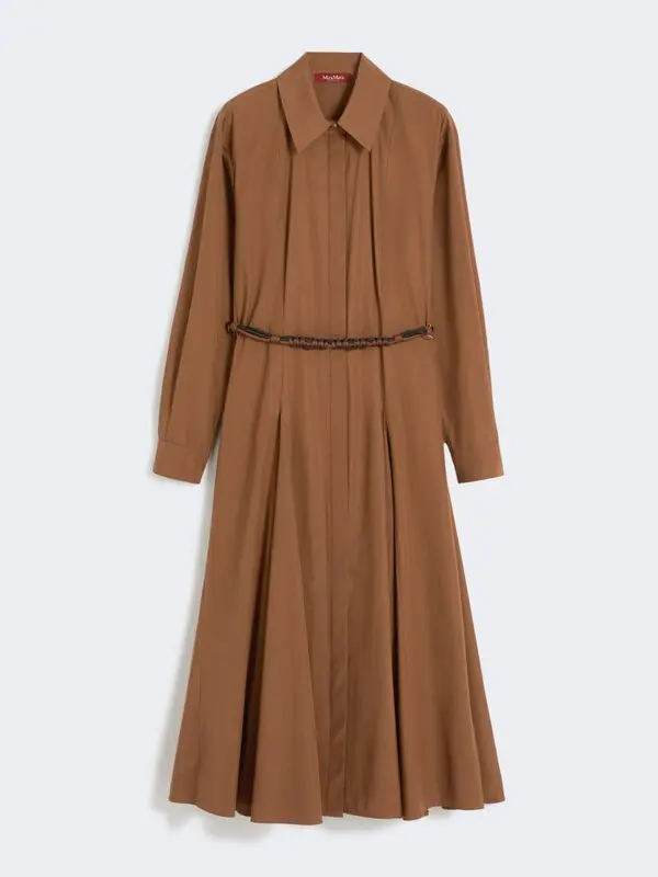 Max Mara Long Poplin Shirt Dress - Clay