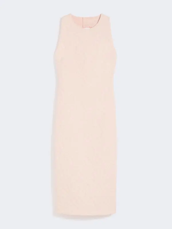 Max Mara Jacquard Cloque Dress - Powder