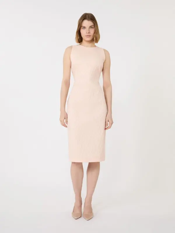 Max Mara Jacquard Cloque Midi Dress