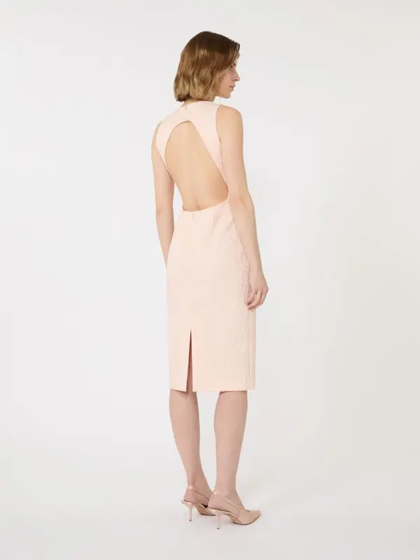 Max Mara Jacquard Cloque Midi Dress