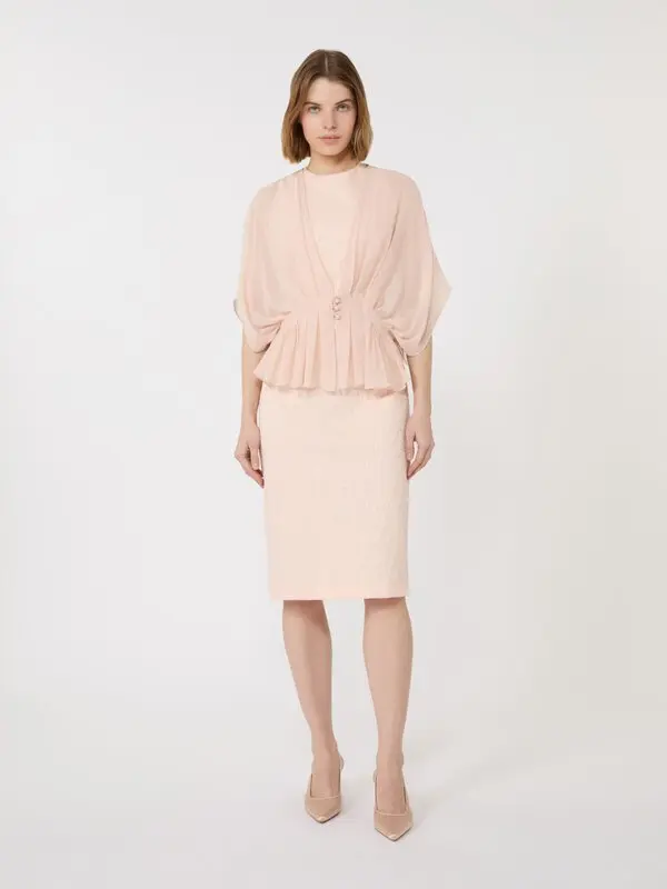 Max Mara Jacquard Cloque Midi Dress