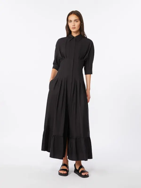 Max Mara Cotton Poplin Fit And Flare Dress