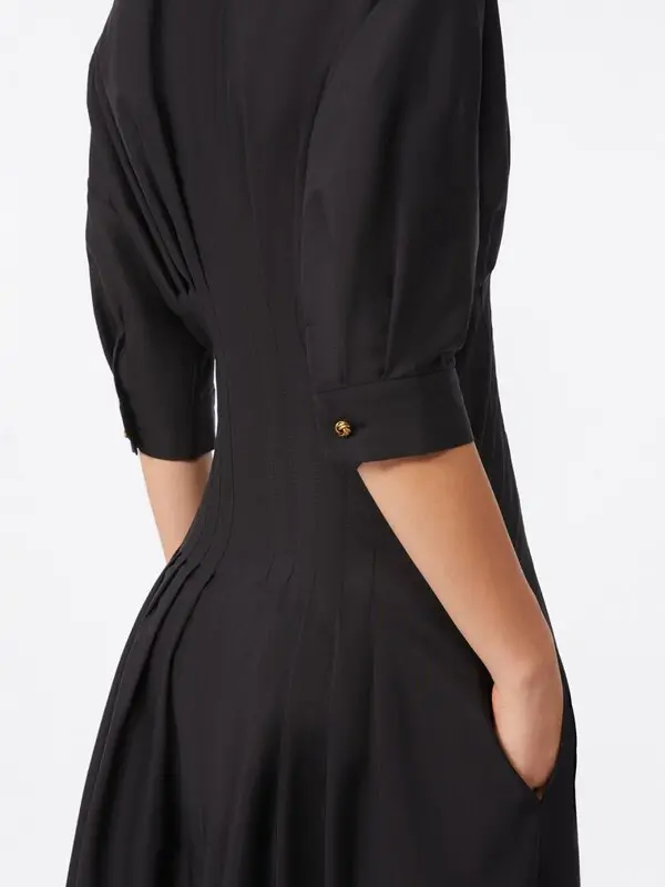 Max Mara Cotton Poplin Fit And Flare Dress