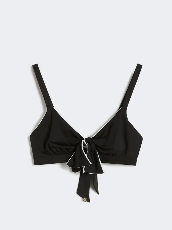 Max Mara Reversible Double Jersey Bikini Top - Black